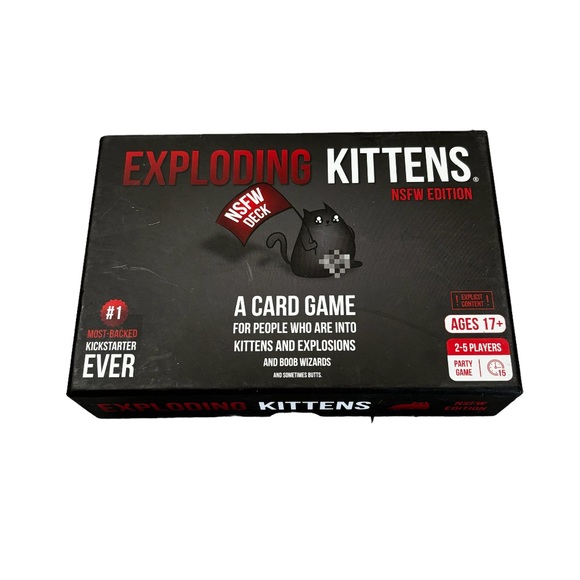 Toys | Exploding Kittens Card Game Nsfw Deck Ages 3 25 Players | Poshmark
